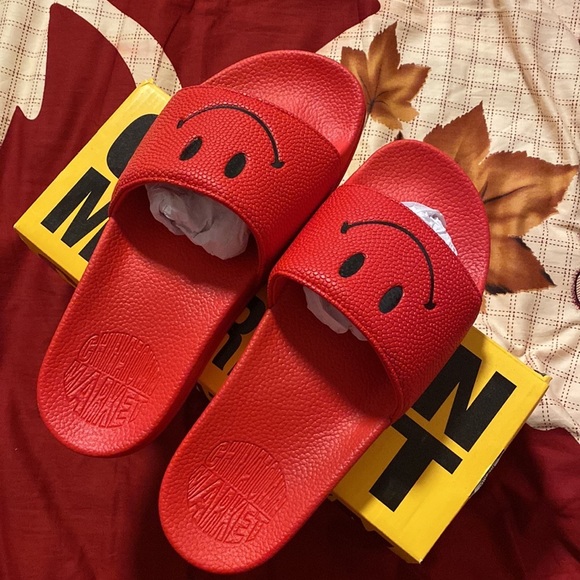 Shoes | Chinatown Market Smiley Slides Red | Poshmark